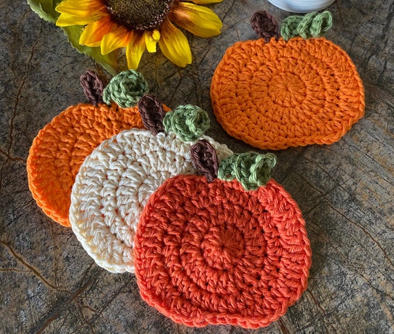 Pumpkin Coasters Set of 4 Fall Coasters Coasters Coffee | Etsy