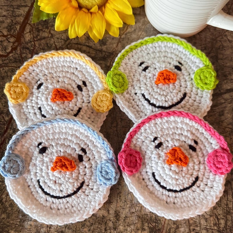 Snowman Drink Coasters - Etsy