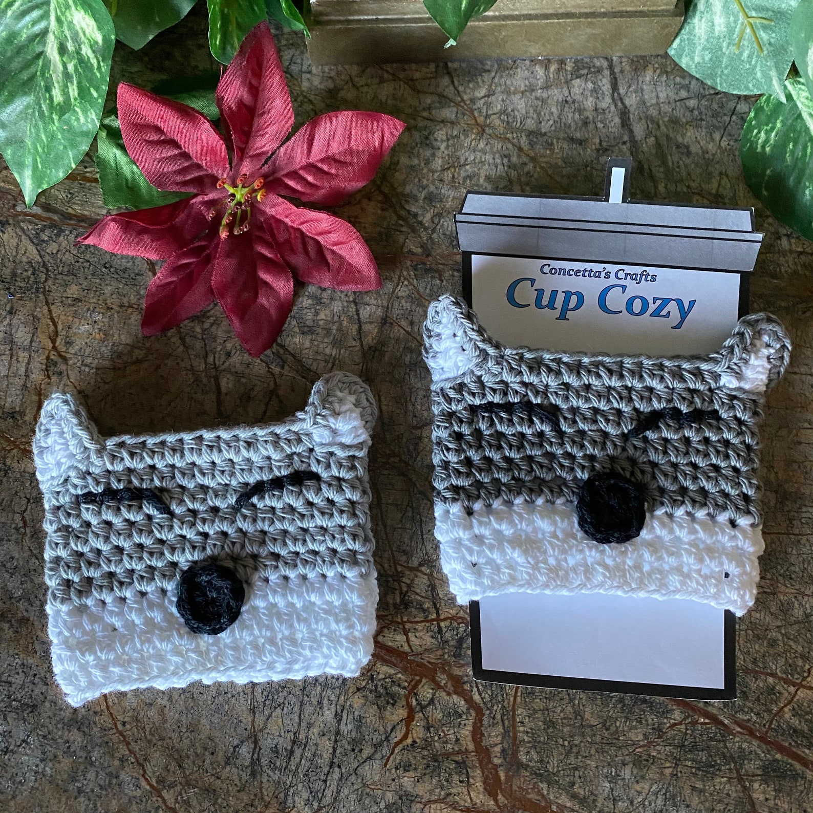 Wolf Cup Cozy Silver Fox Cup Cozy Wolf Cozy Crochet Cup - Etsy