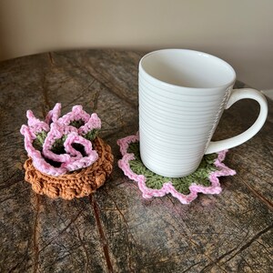 Succulent Coaster Set of 2 With Bobble Pot Cactus Coasters in - Etsy