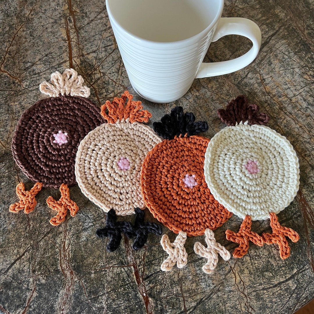 Chicken Butt Coasters Set of 4, Chicken Coasters, Gift, Farm Coasters ...