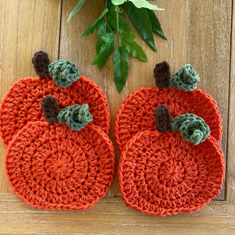 Pumpkin Coasters Set of 4 Fall Coasters Coasters Coffee - Etsy