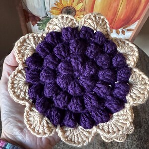 Crocheted Pie Coasters Set of 2: Cherry, Blueberry, Raspberry, Apple ...