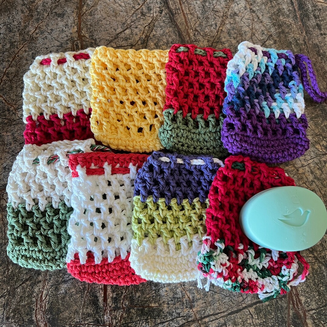 Crocheted Cotton Soap Saver Bag, Sachet Bag, Bath Scrubber - Etsy
