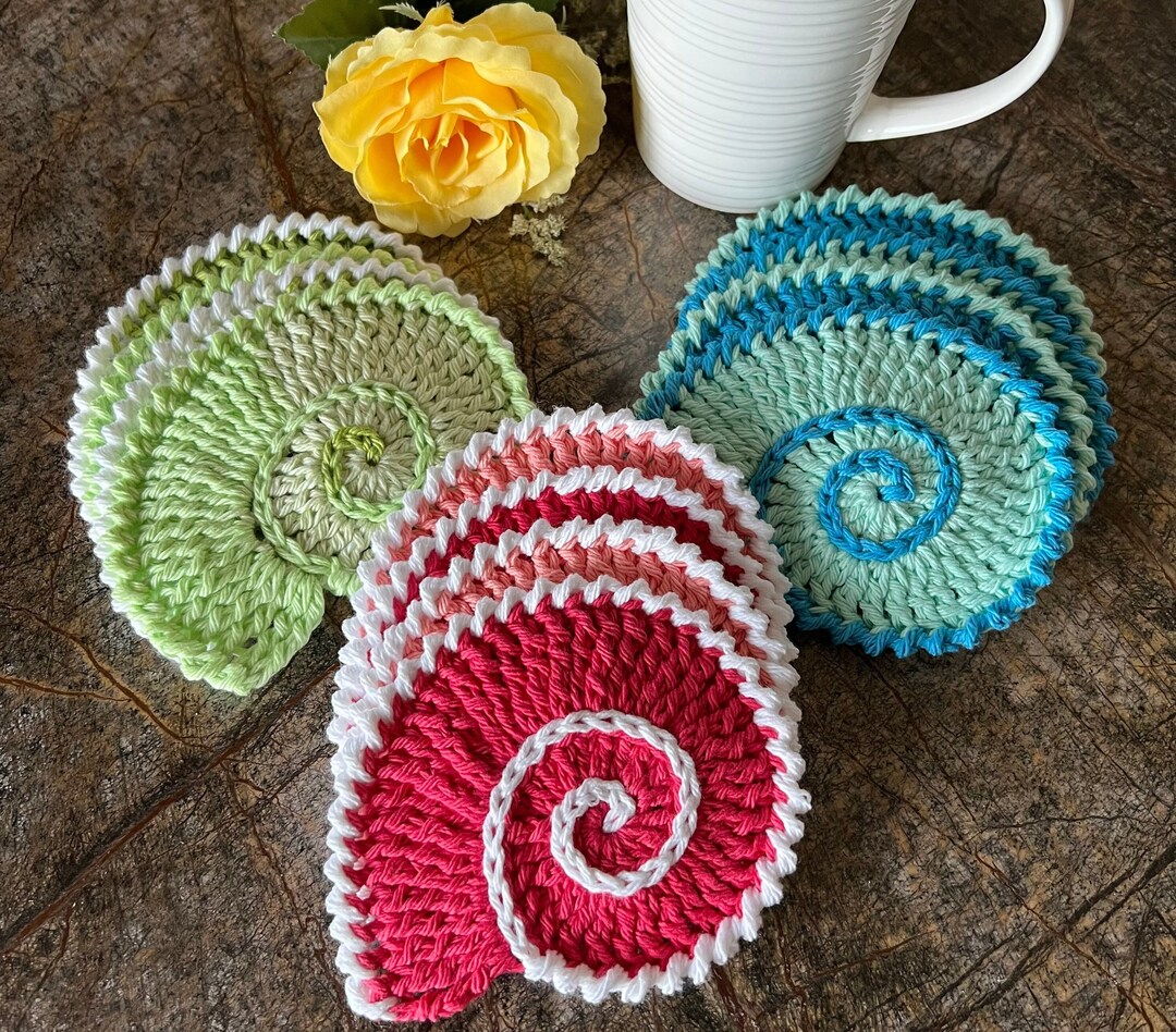 Seashell Coasters Set of 4, Seashell Beach Coasters, Coasters, Coffee ...