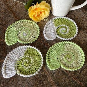 Seashell Coasters Set of 4, Seashell Beach Coasters, Coasters, Coffee ...