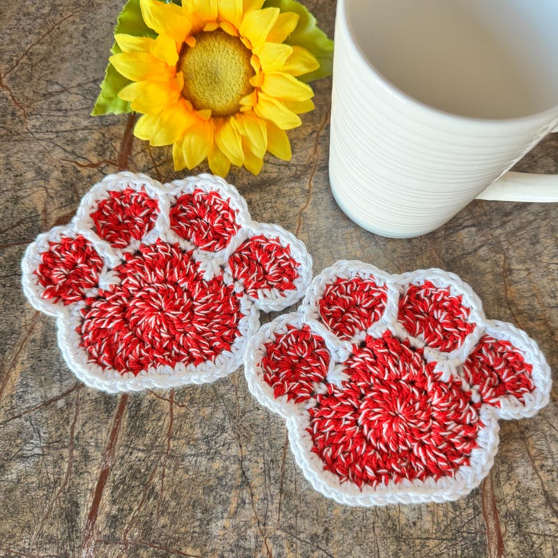 Paw Print Coasters - Etsy