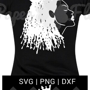 Locs SVG Black Queen Svg Cut File Loc Queen Svg File Loc Svg - Etsy