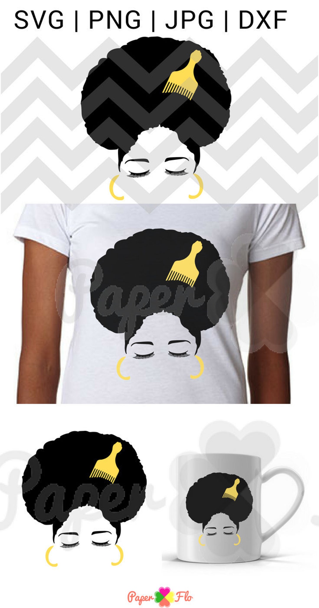 Black Girl Afro Svg Afro Lady Svg File Natural Hair Svg File - Etsy ...
