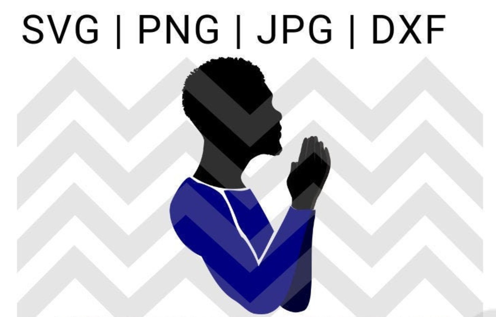 Black Man Praying Svg File - Etsy