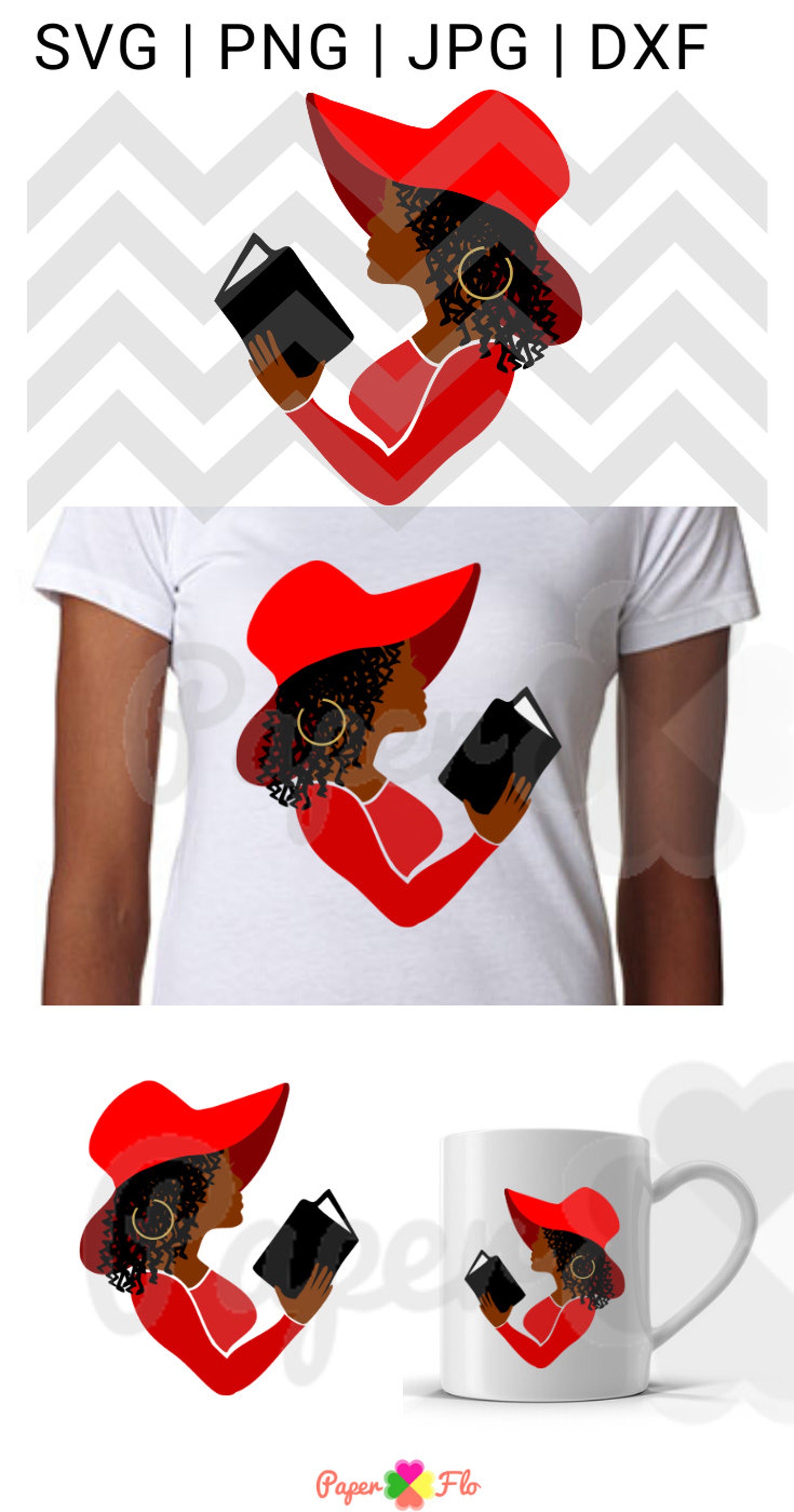 Praying Woman Svg Woman With Locs in Red Church Hat - Etsy