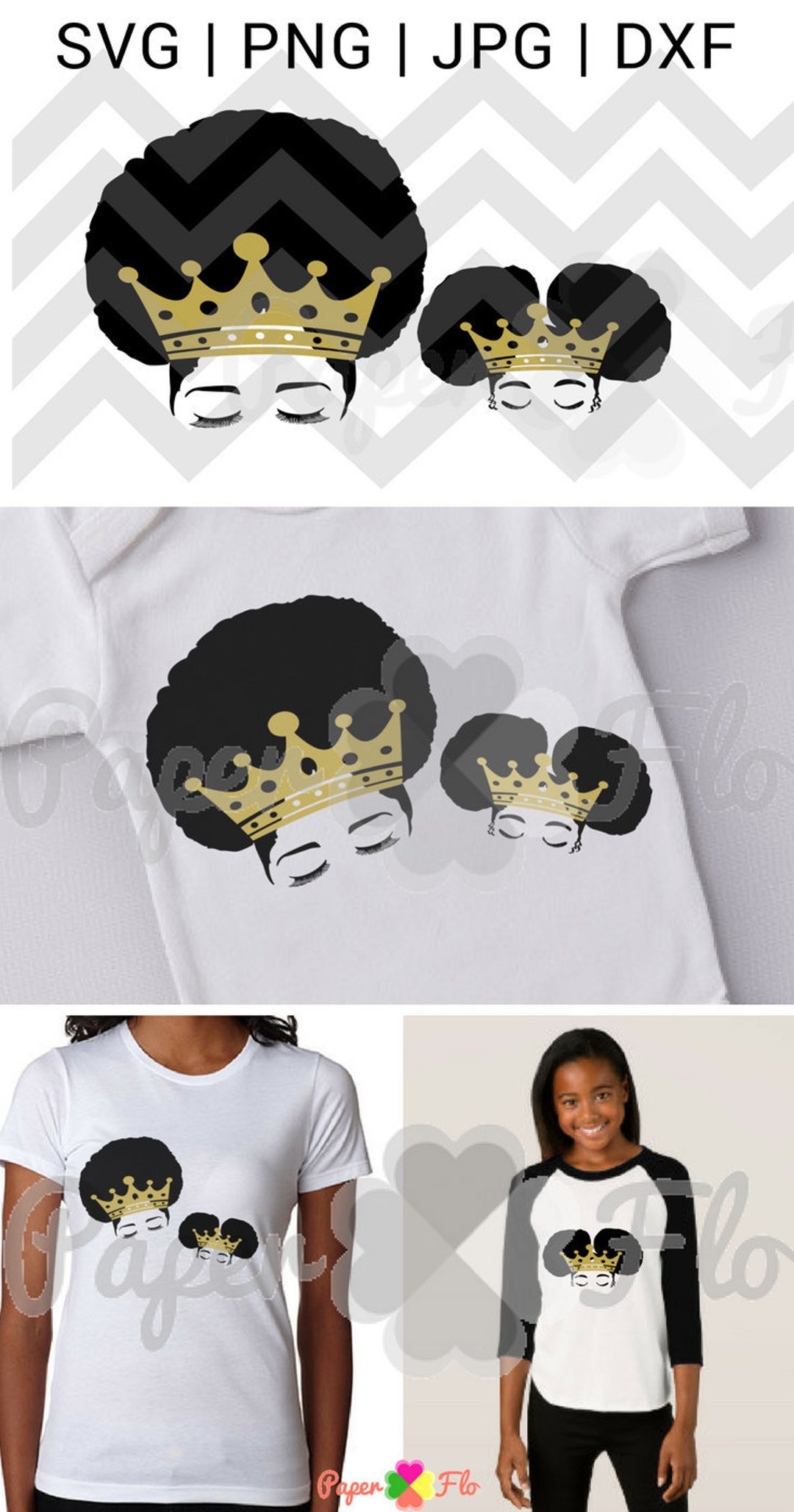 Mommy and Me Crown Svg Mother Daughter Svg Mommy and Me Svg Natural ...