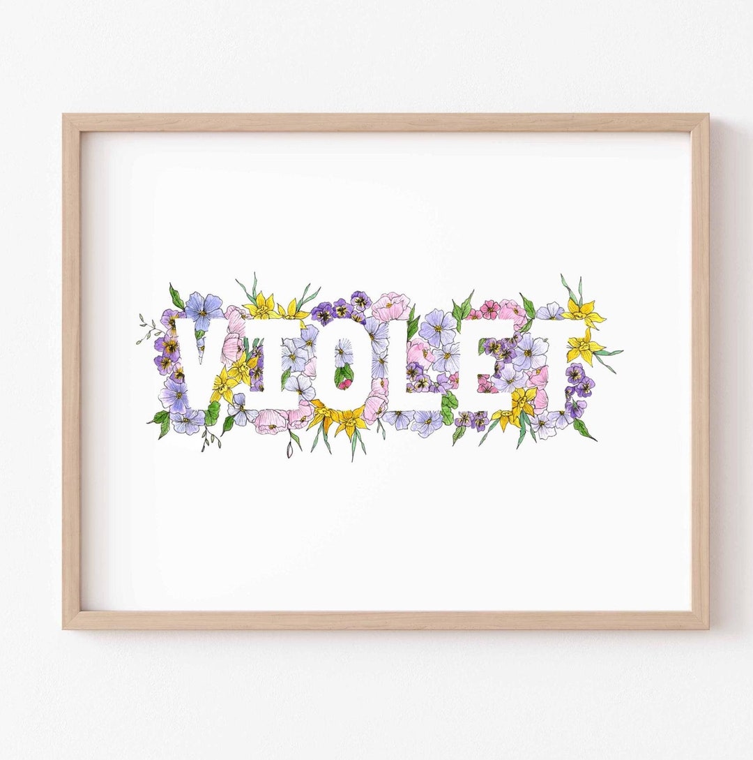 Personalised Name Artwork | Customised Name Print | Nursery Name ...