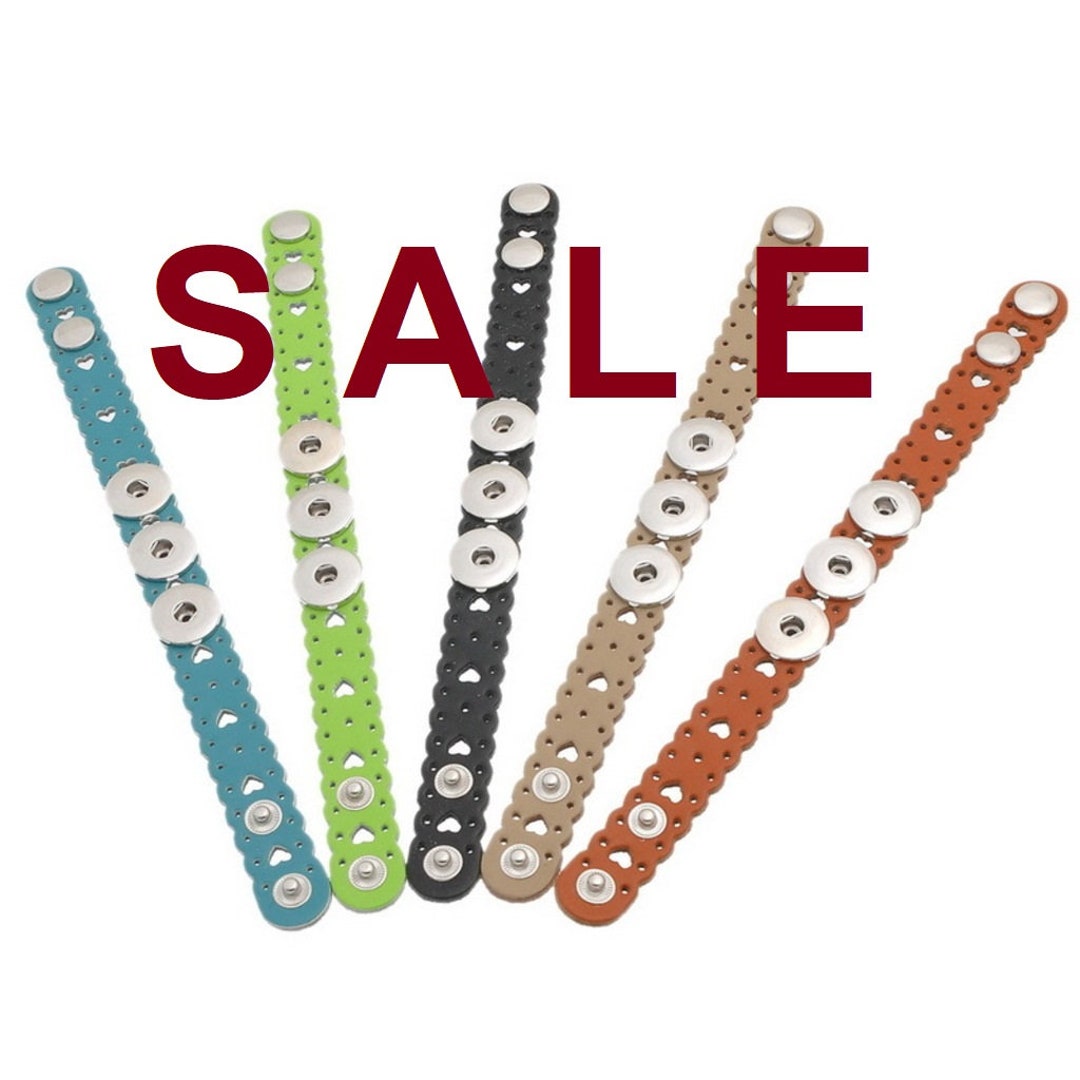 SALE Bracelet Leather Strap for Press Studs Button Snap - Etsy UK