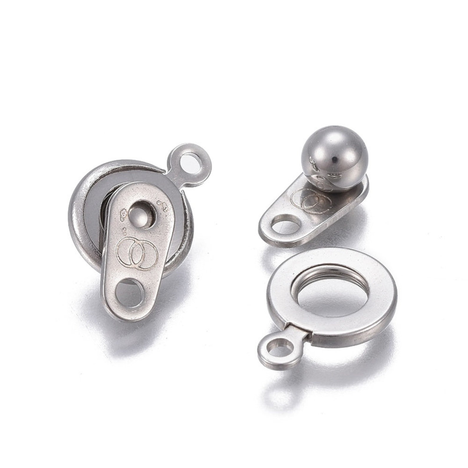 Stainless steel snap closure clasp jewelry clasp bracelet | Etsy