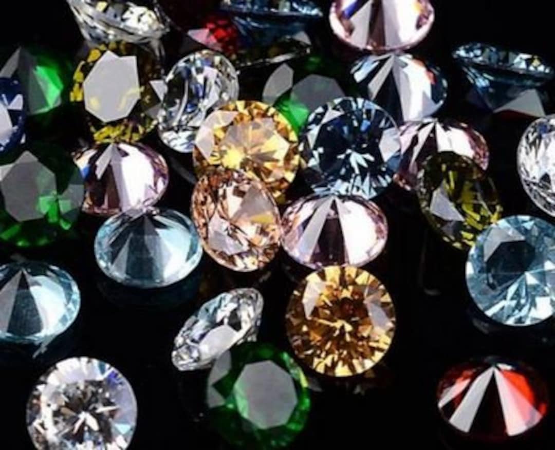 10 Cut Glass Stones, Diamond Shape, Jewelry, Jewelry Making, - Etsy