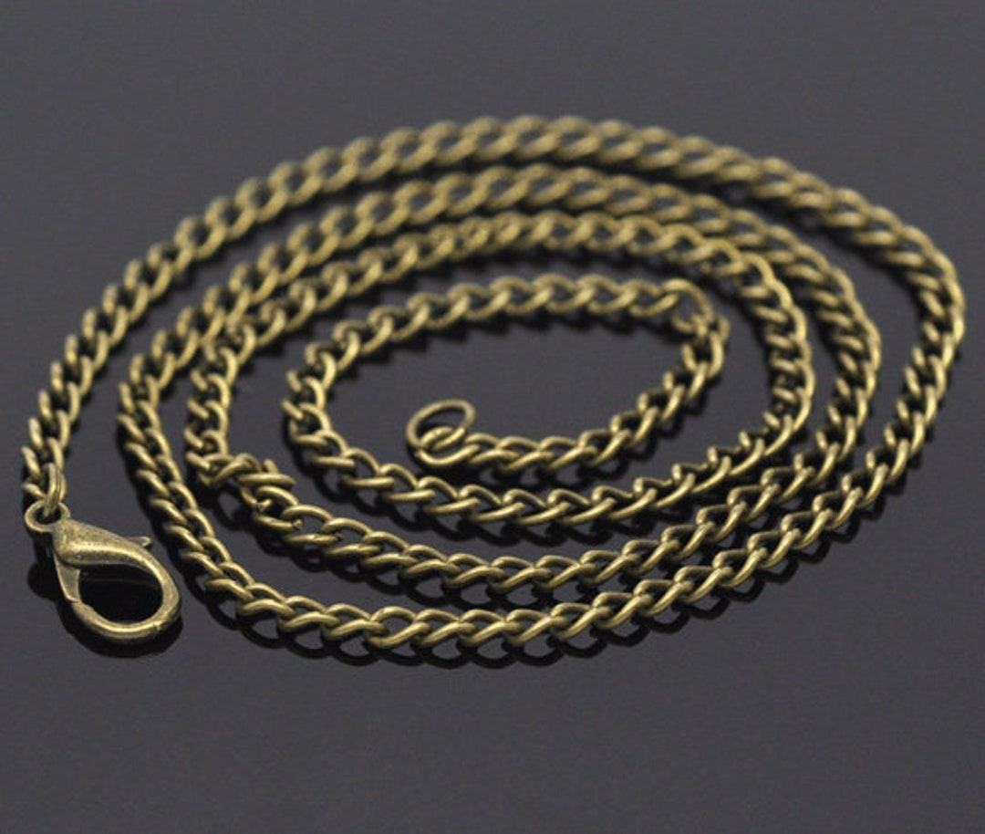 Cadena de 12 eslabones, 51 cm, bronce, cadenas de eslabones, cadenas ...