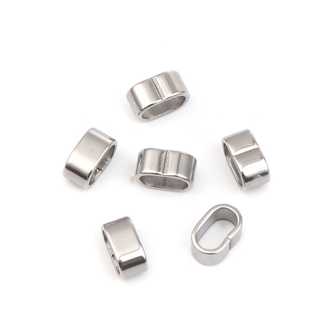 20 Solid Stainless Steel Beads, Beads, Large Hole Beads, Silver - Etsy