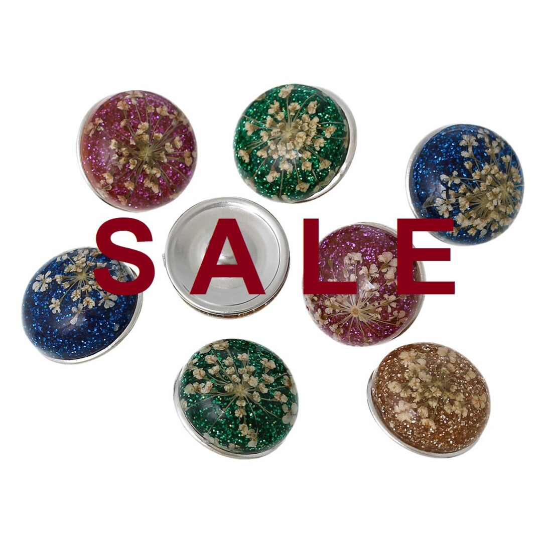 Button, Snap Button, Size L, Floral Design, Selection - Etsy