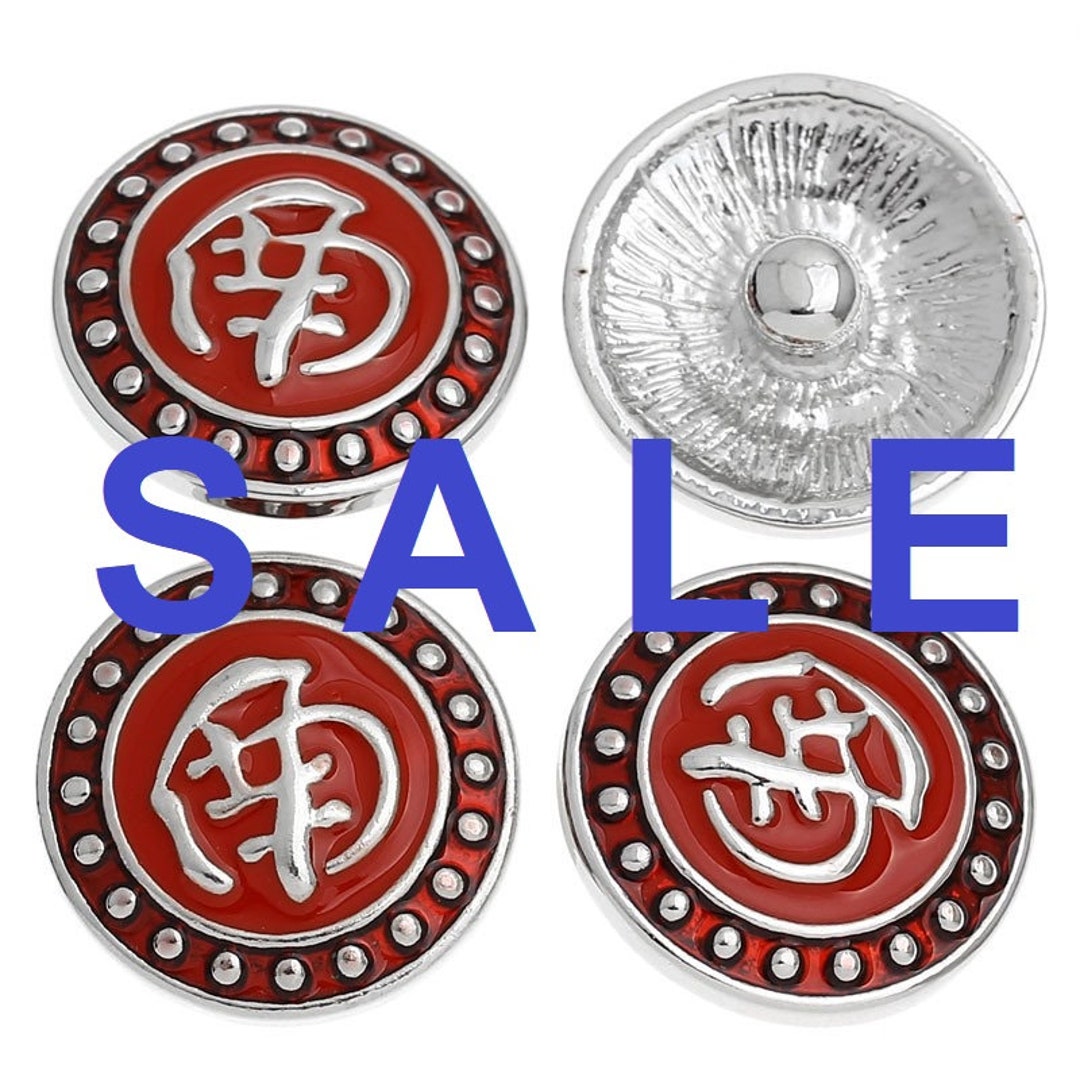 Snap Fastener, Button, Snap Fastener, Size L, Silver-red - Etsy