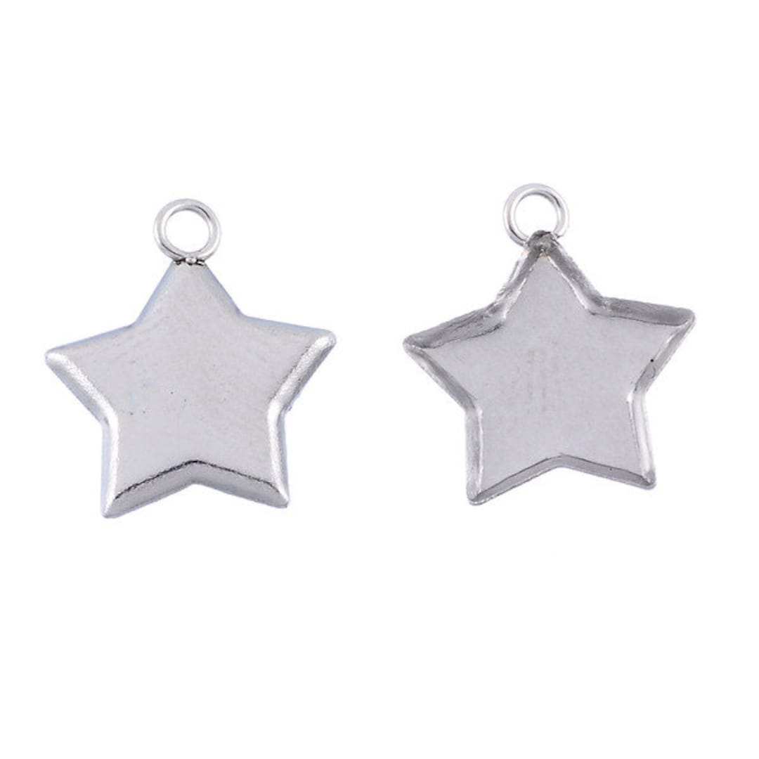 10 Stainless Steel Stars Star Star Pendant Pendant - Etsy