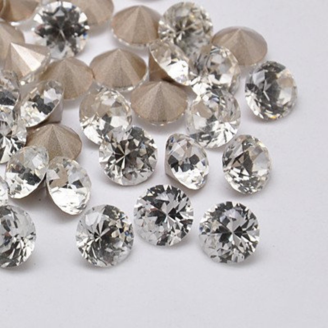 5 Cut Glass Stones, Diamond Shape, 12 X 6 Mm - Etsy