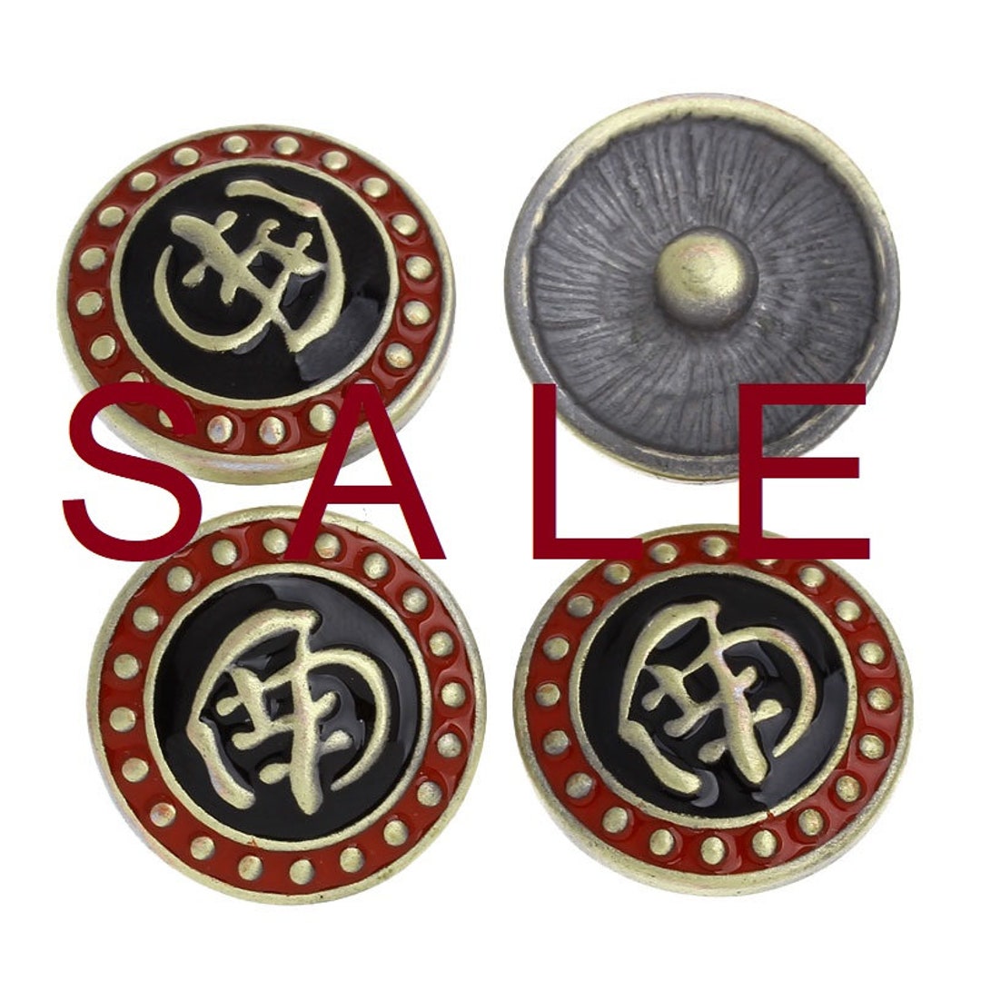 Snap Fastener, Button, Snap Fastener Button, Size L, Metal and Enamel ...