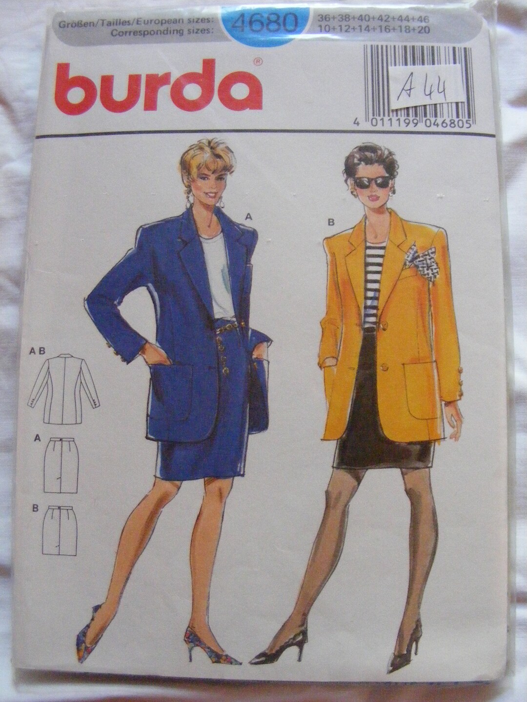 Burda Pattern 4680 Costume, Skirt, Jacket, Combination, Sewing, Sewing ...