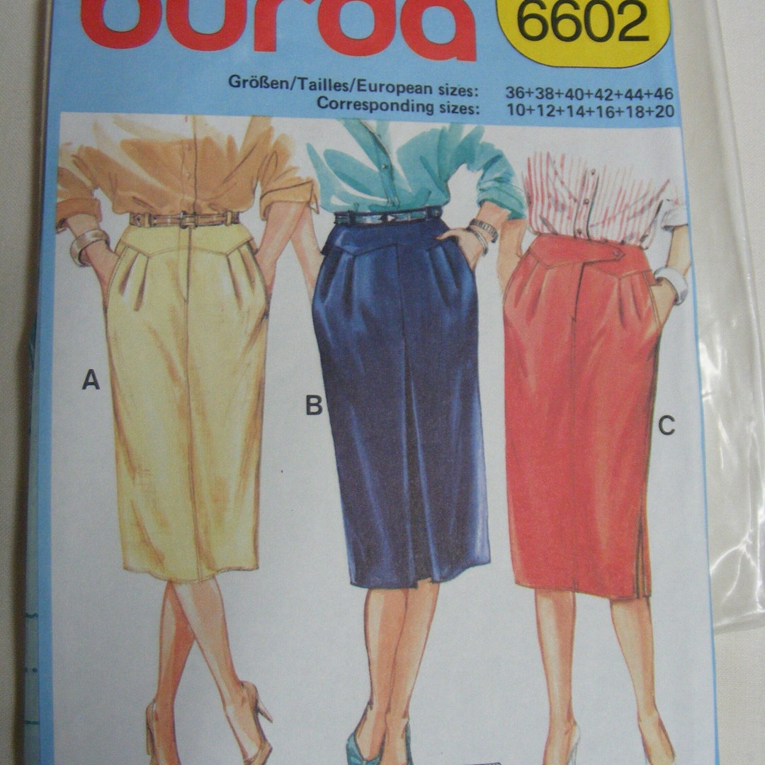 Burda 6602 Sewing Pattern Skirt, Multi-size Cut 36-46, Moresize 10-20 ...