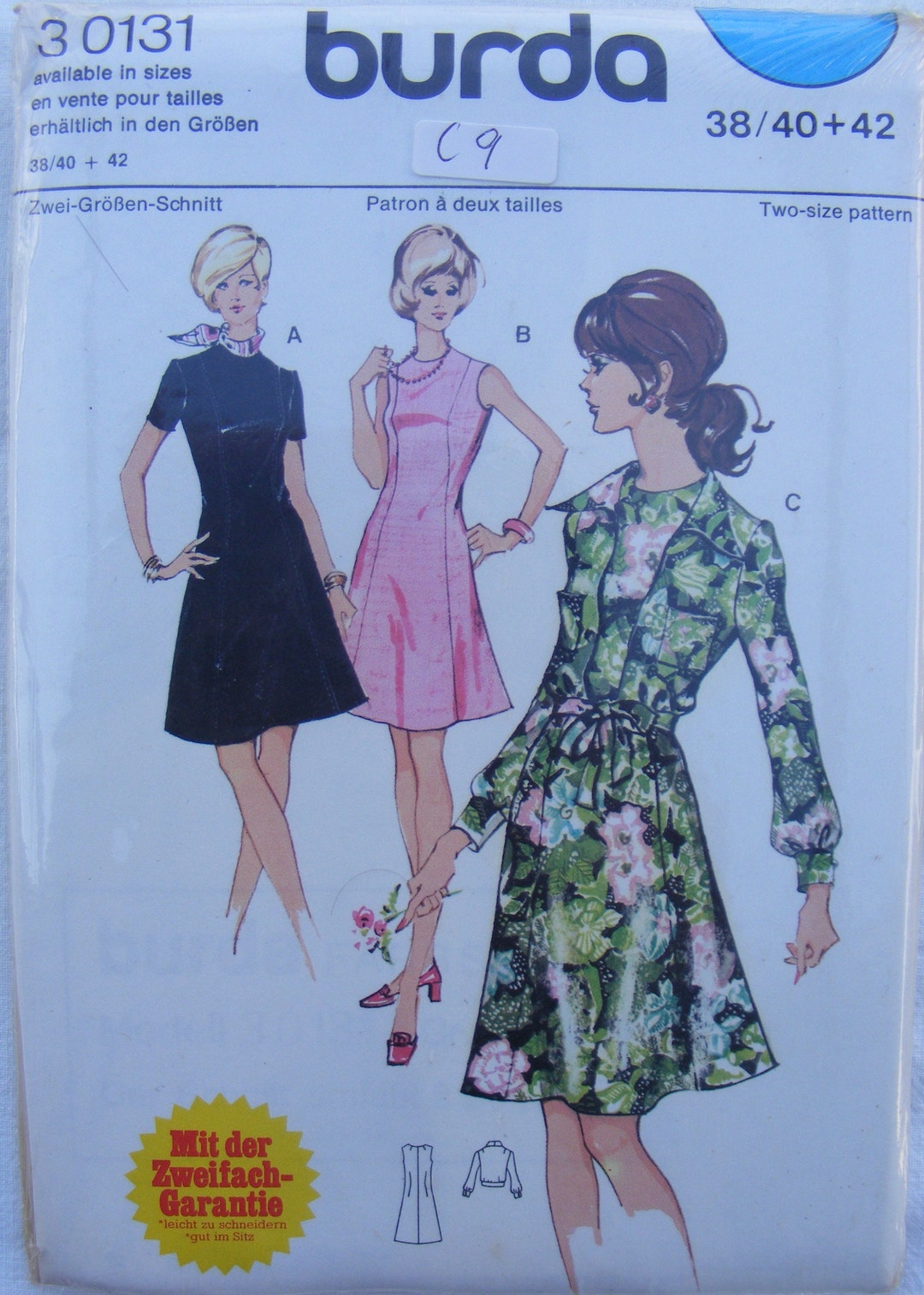 Burda 30131 Dress Pattern, Multi-size Cut 38/40, 42, Original Packaging ...
