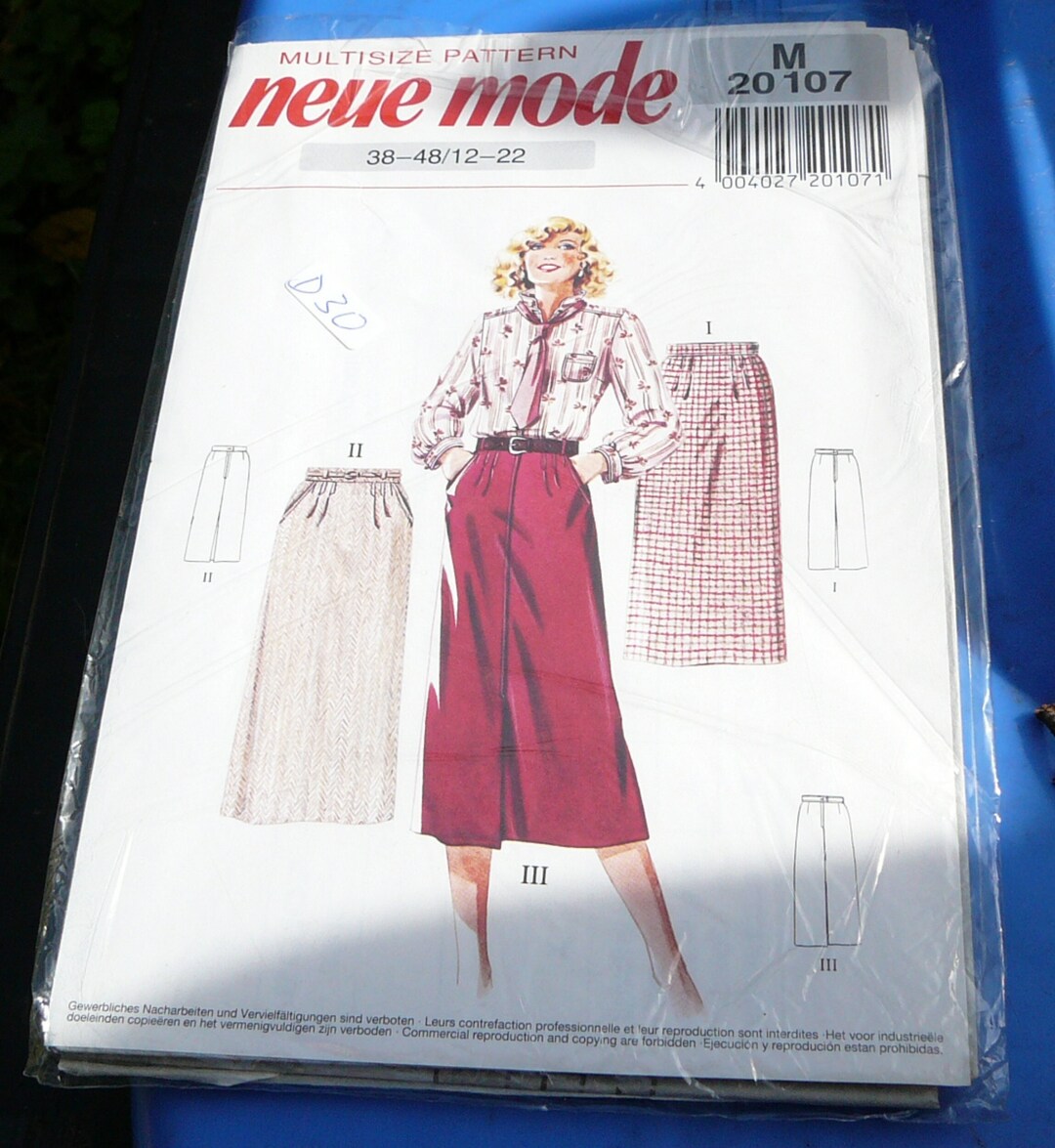 New Fashion M20107 Pattern Skirt Multisize Cut 38-48 Unused - Etsy