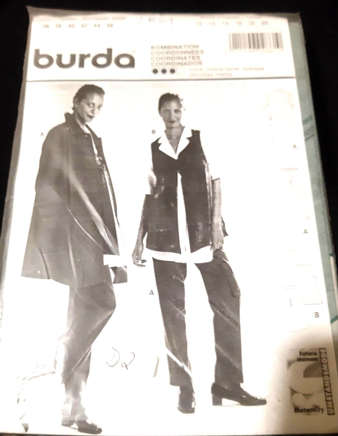 Burda Sewing Pattern 2861, Combination Vest, Jacket, Trousers ...