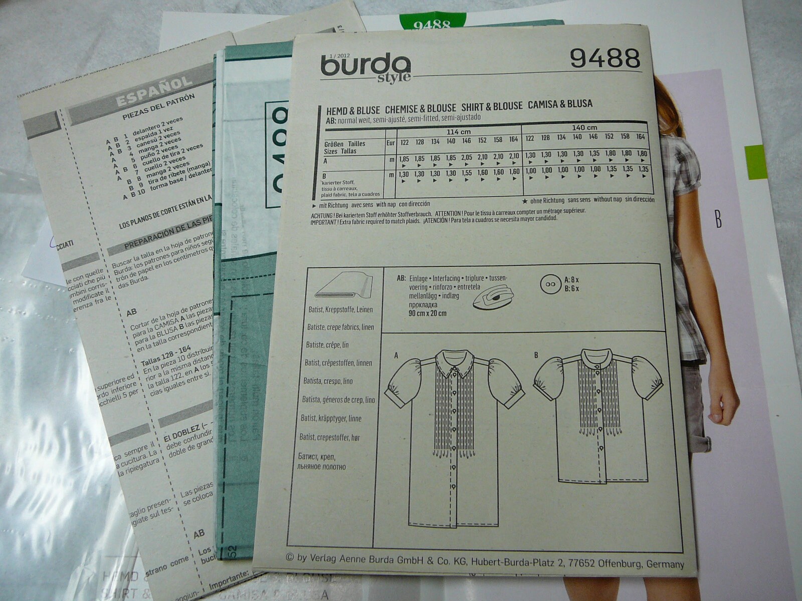 Pattern Burda Style 9488 Shirt and Blouse Multi-size Cut - Etsy
