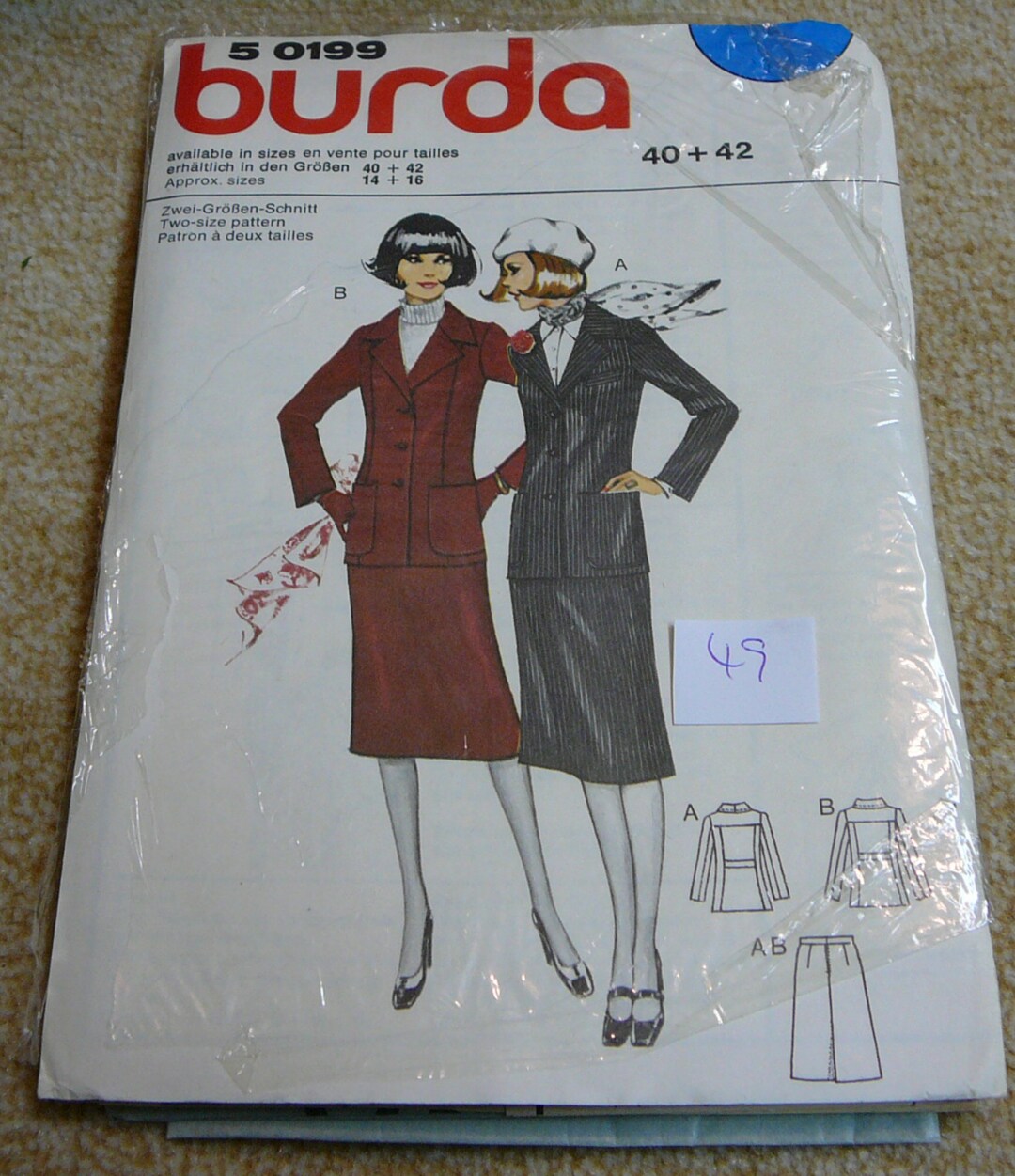 Burda Cut 50199 Classic Costume Machine, Fashion,catwalk,elegant, 49 - Etsy