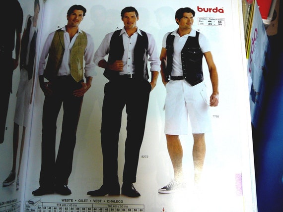 Burda 7799 Pattern Vest Gilet Chaleco Multi-size Cut 44 - Etsy