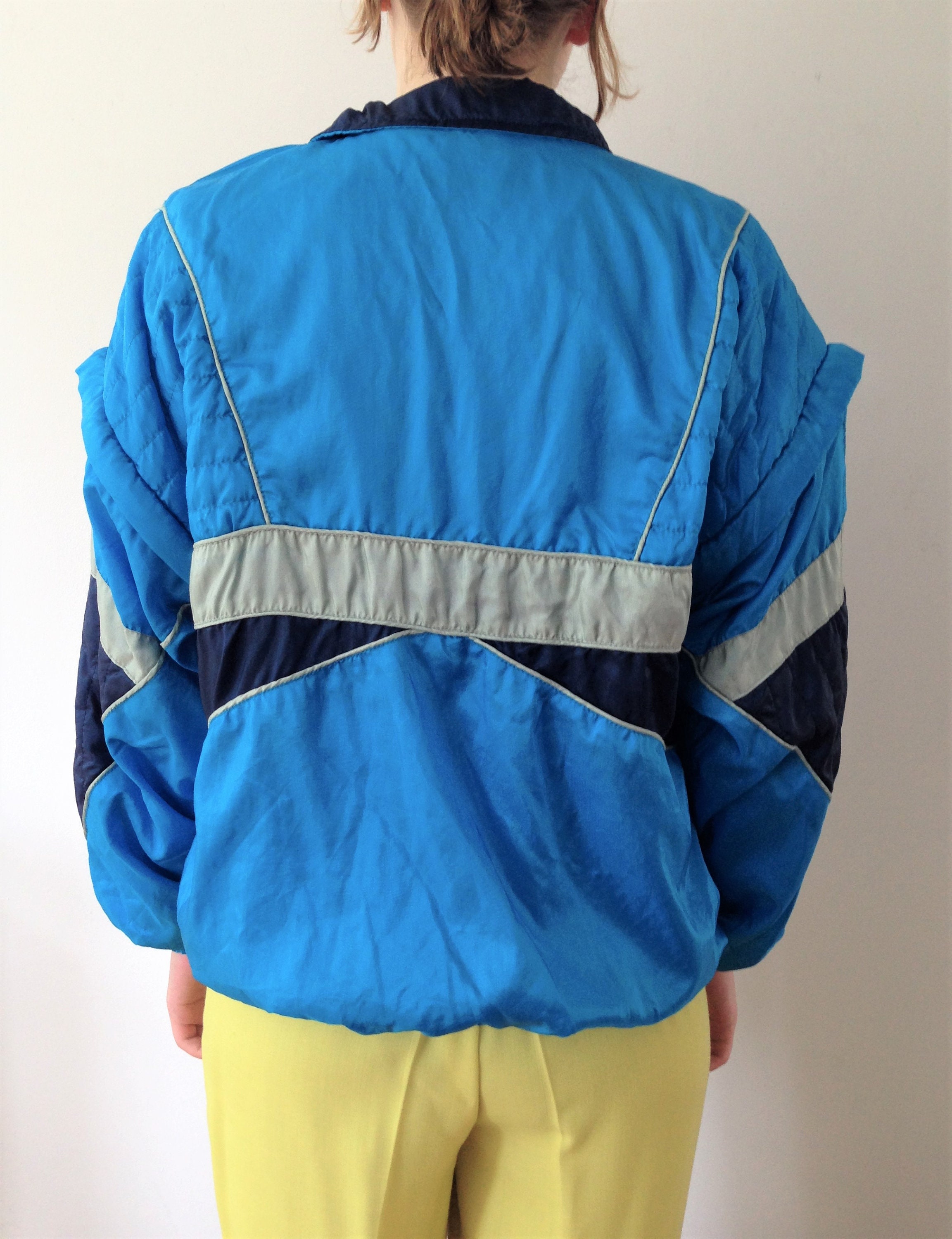 Vintage Sport Jacket // Unisex Sport Jacket With Removable Sleeves ...