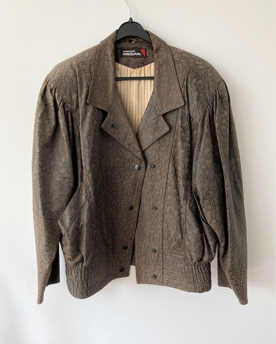 Vintage 80s Leather Jacket From Giorgio MOBIANI // 80s Leather Jacket ...