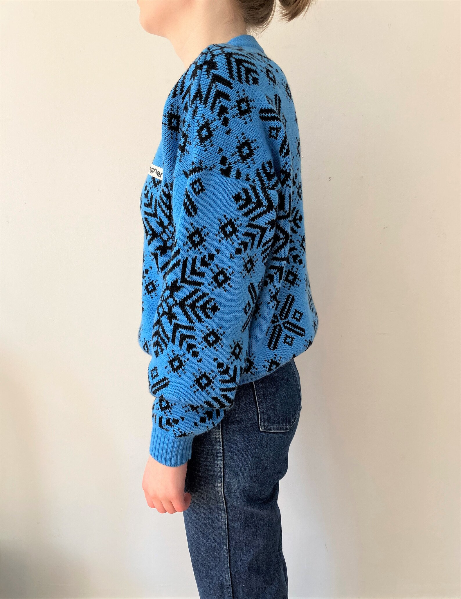 Lovely 70s 80s Steffner Sweater // Vintage Unisex Wool Sweater With ...