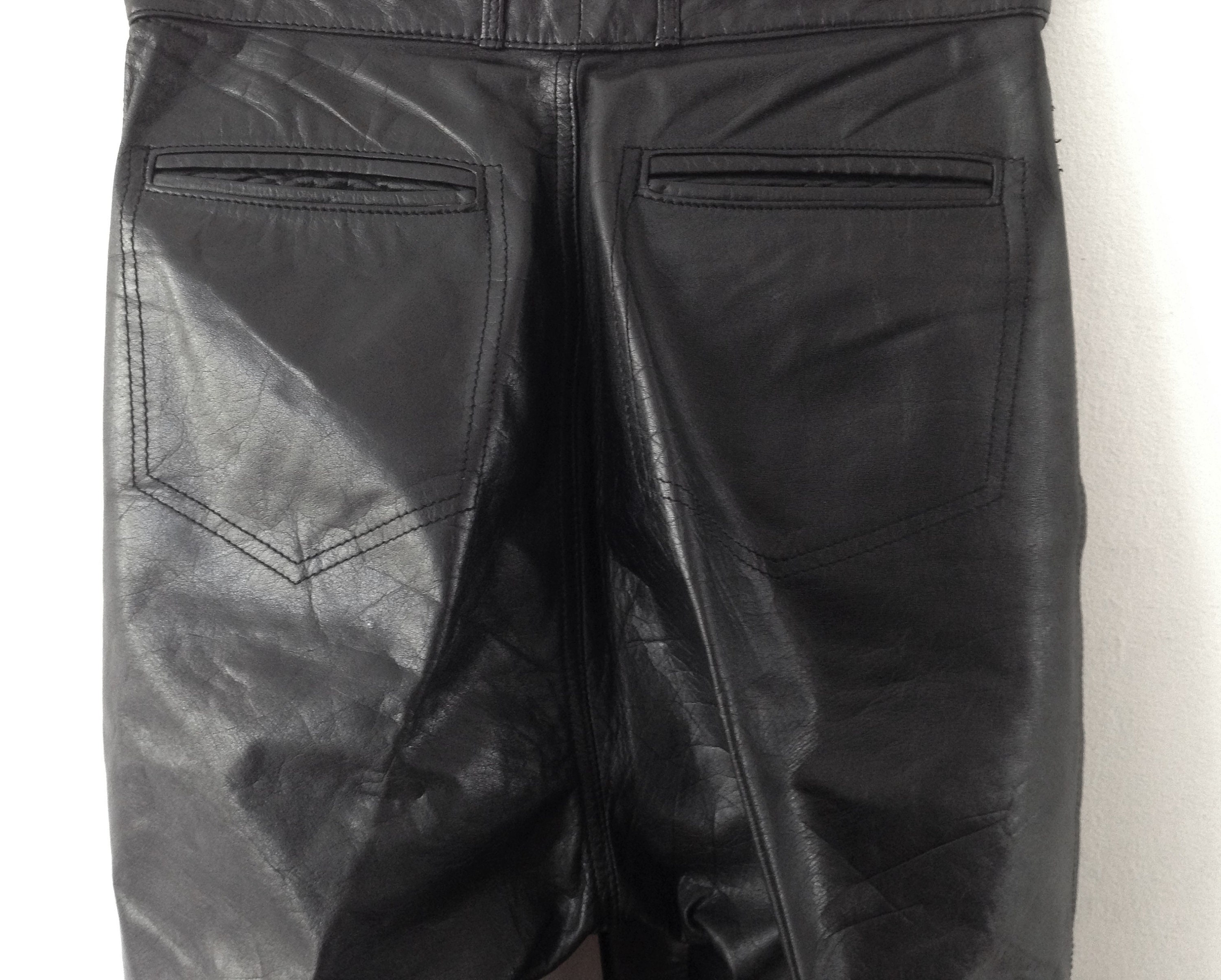 Vintage Leather 80s High Waist Pants // Vintage Ultra High Vintage Leather 80s High Waist Pants // Vintage Ultra High