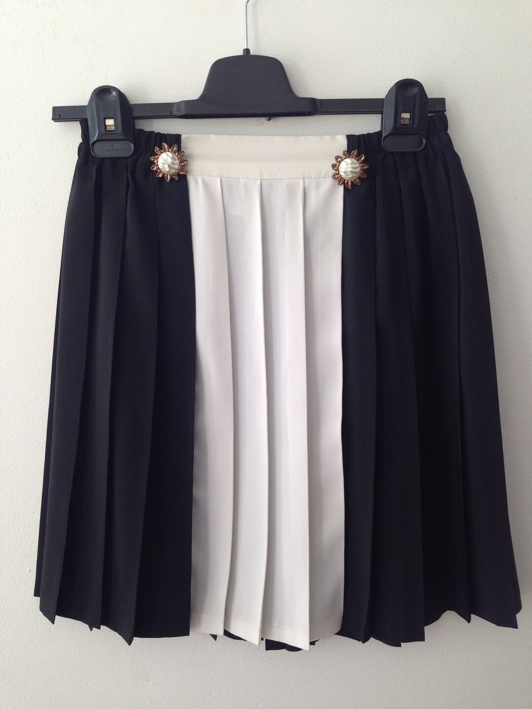 Lovely 90s Black and White Mini Skirt // Vintage MAICK HAROLD Paris ...