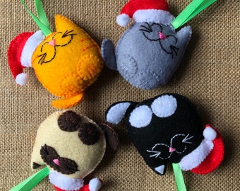 Cat Christmas Bauble Christmas Ornament Xmas Tree Bauble - Etsy UK
