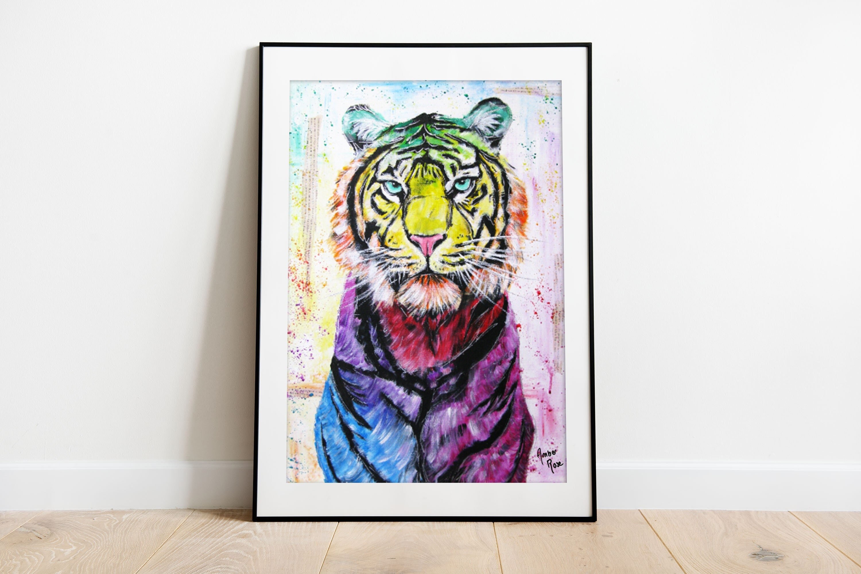 Rainbow Tiger Drawing
