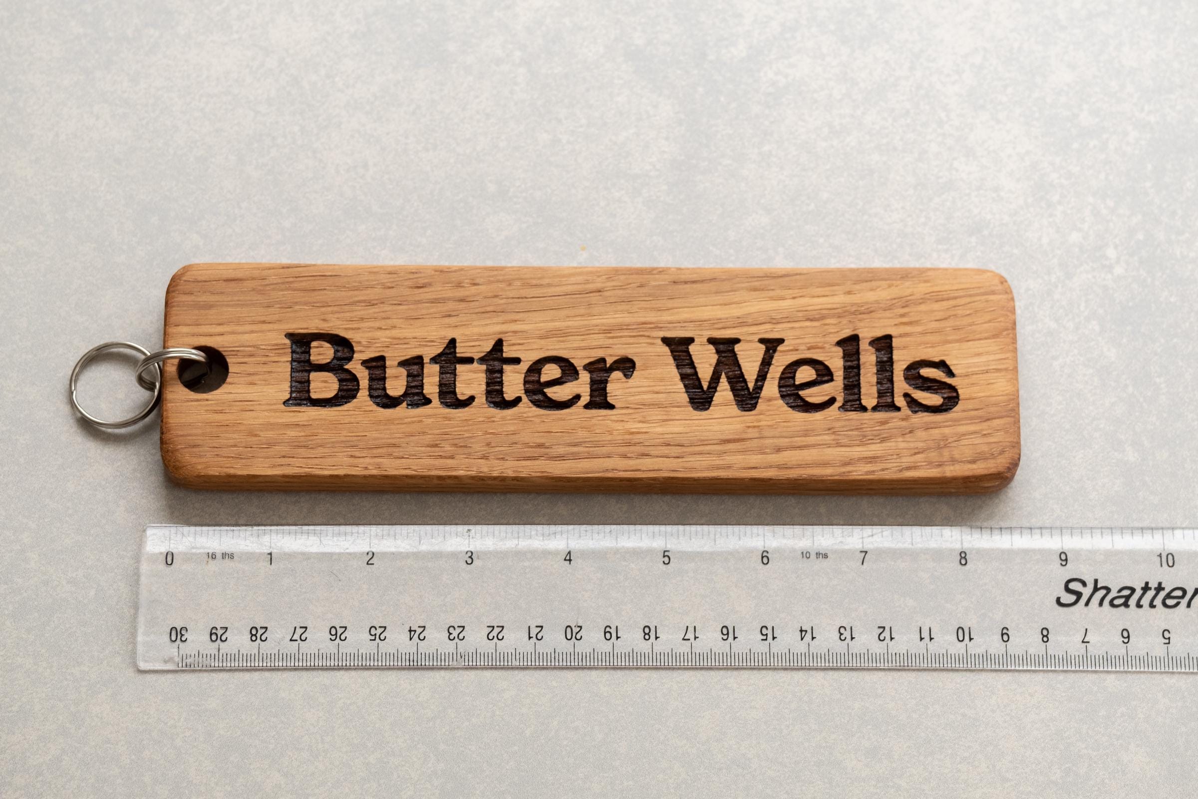 Large Key Ring, Giant Keyring Handmade From Solid Oak, an XXL Keychain ...