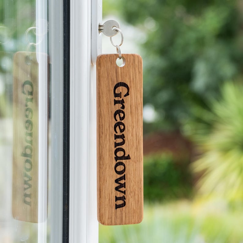 Large Key Ring, Giant Keyring Handmade From Solid Oak, an XXL Keychain ...