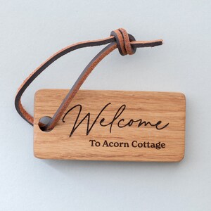 Custom Wooden Label With Personalised Gift Message, Made From Solid Oak ...