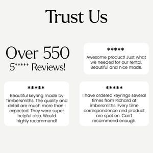 Large Key Ring, Giant Keyring Handmade From Solid Oak, an XXL Keychain ...