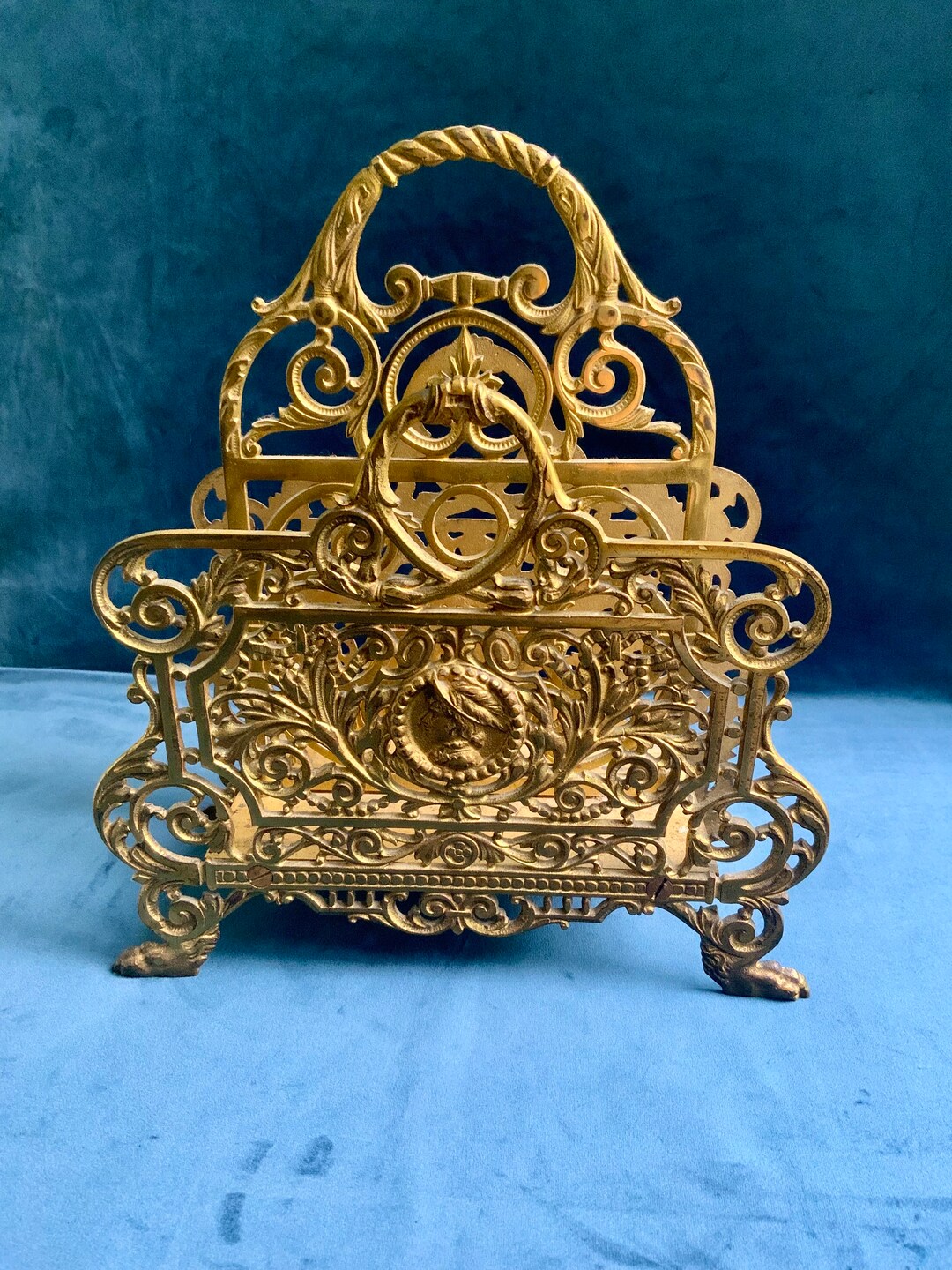 Bradley & Hubbard Letter Magazine Rack Brass Plated 3572 - Etsy