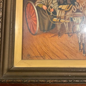 Antique Naive Folk Art Painting Framed Signed D. Macdonald - Etsy