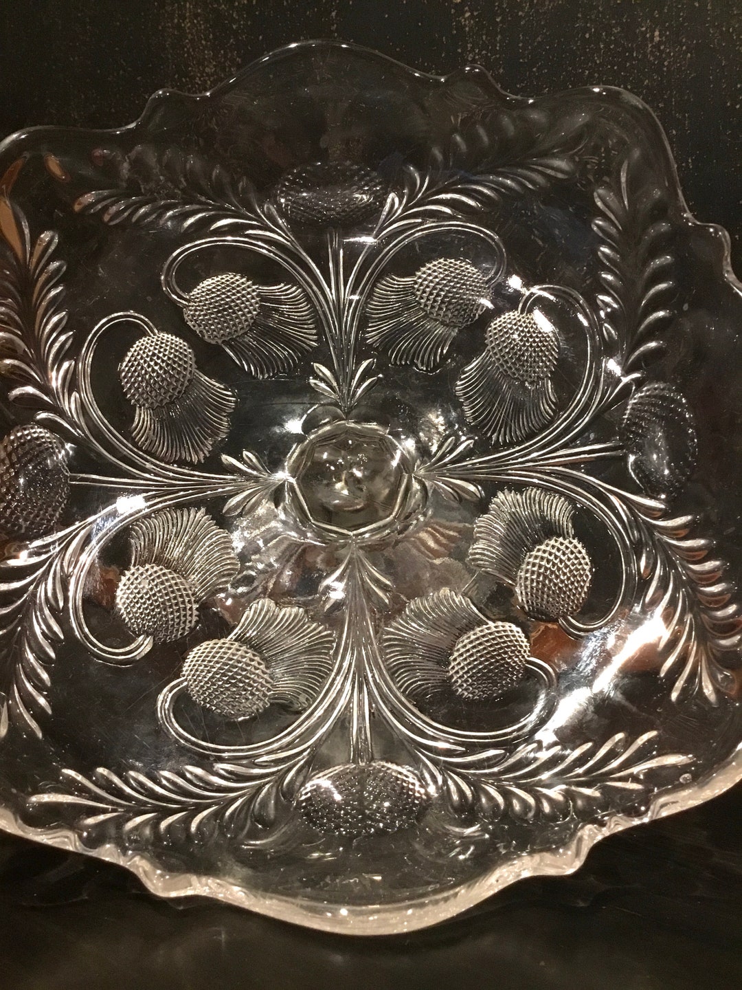 EAPG Cambridge Glass Inverted Thistle Pattern Compote - Etsy