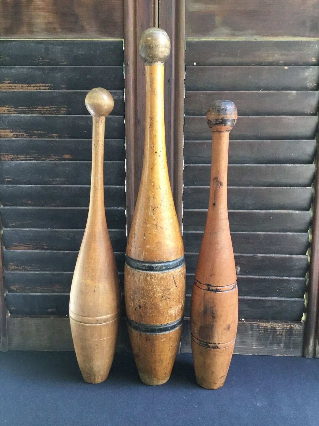 Vintage Wood Juggling Pins - Etsy